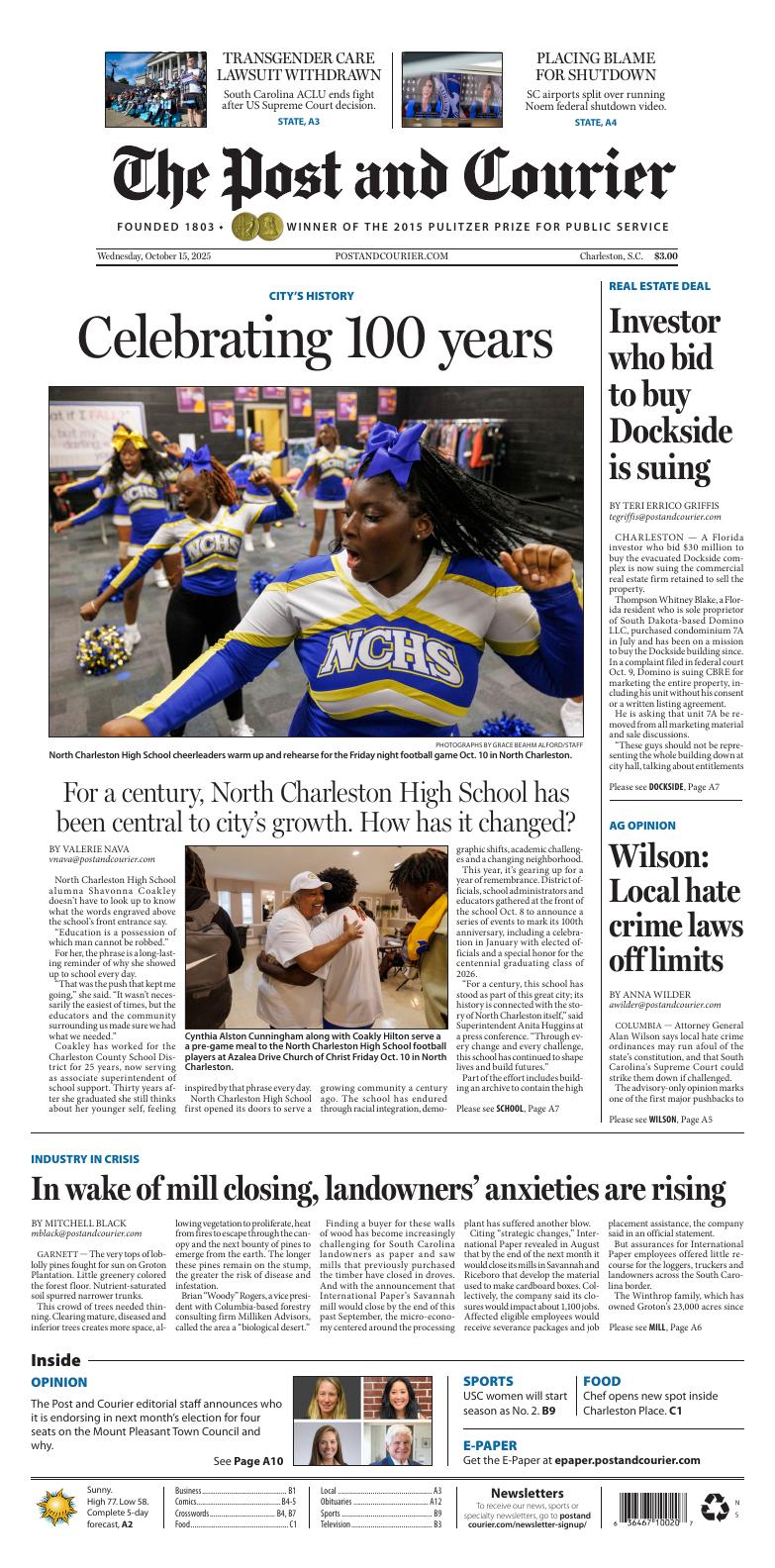 Page A1 | E‑Paper – The Post and Courier | Full Digital SC’s Top Newspaper