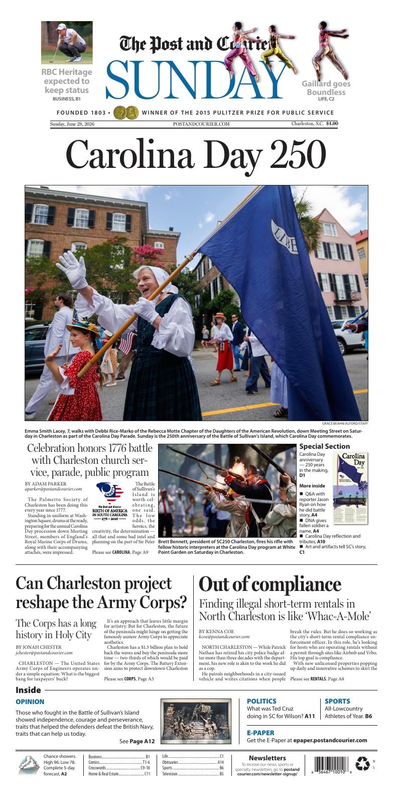 Page A1 | E‑Paper – The Post and Courier | Full Digital SC’s Top Newspaper