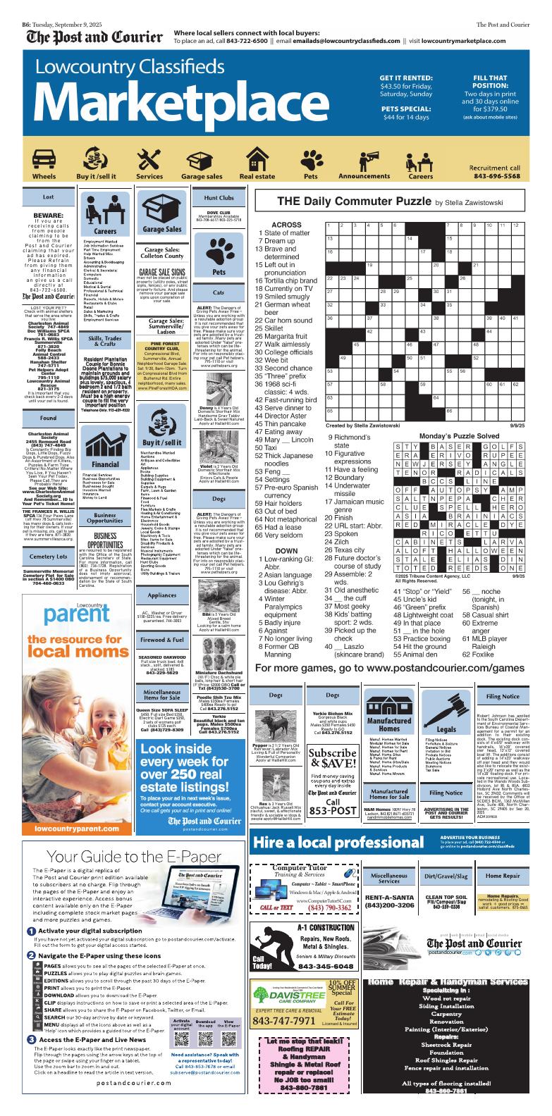 Page B6 | E‑Paper – The Post and Courier | Full Digital SC’s Top Newspaper