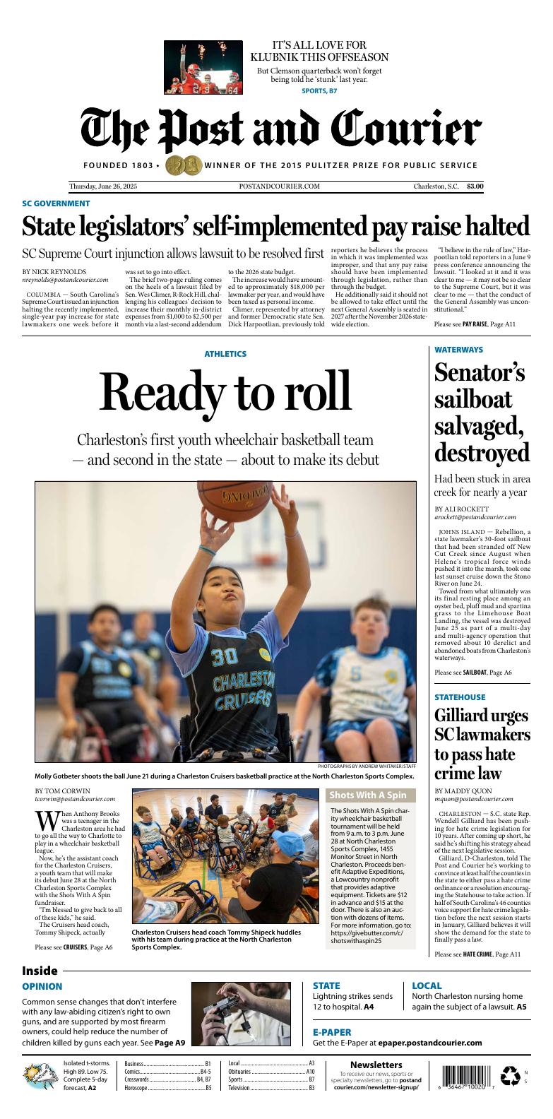 Page A1 | E‑Paper – The Post and Courier | Full Digital SC’s Top Newspaper