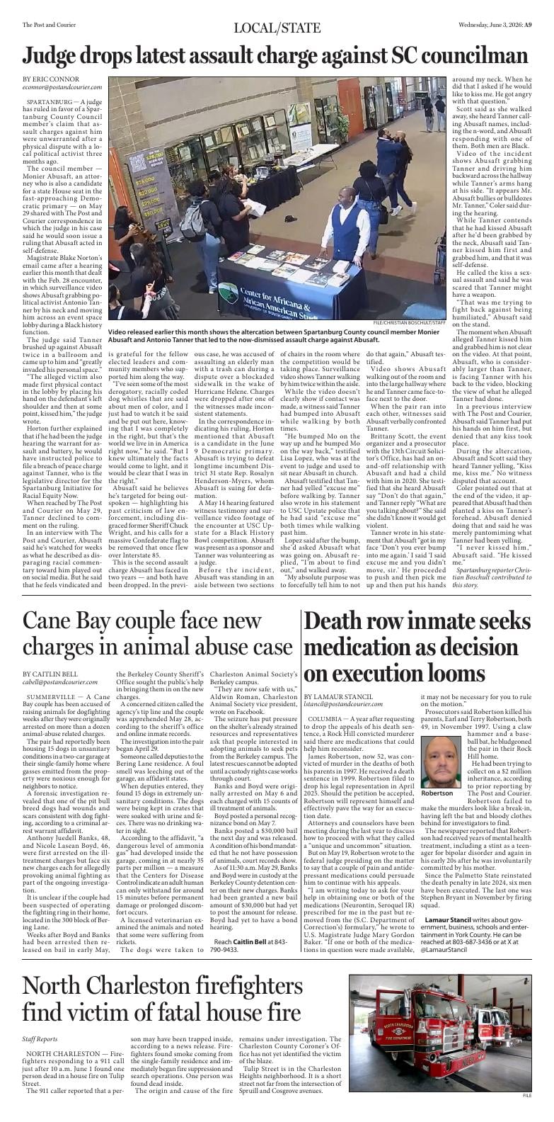 Page A9 | E‑Paper – The Post and Courier | Full Digital SC’s Top Newspaper