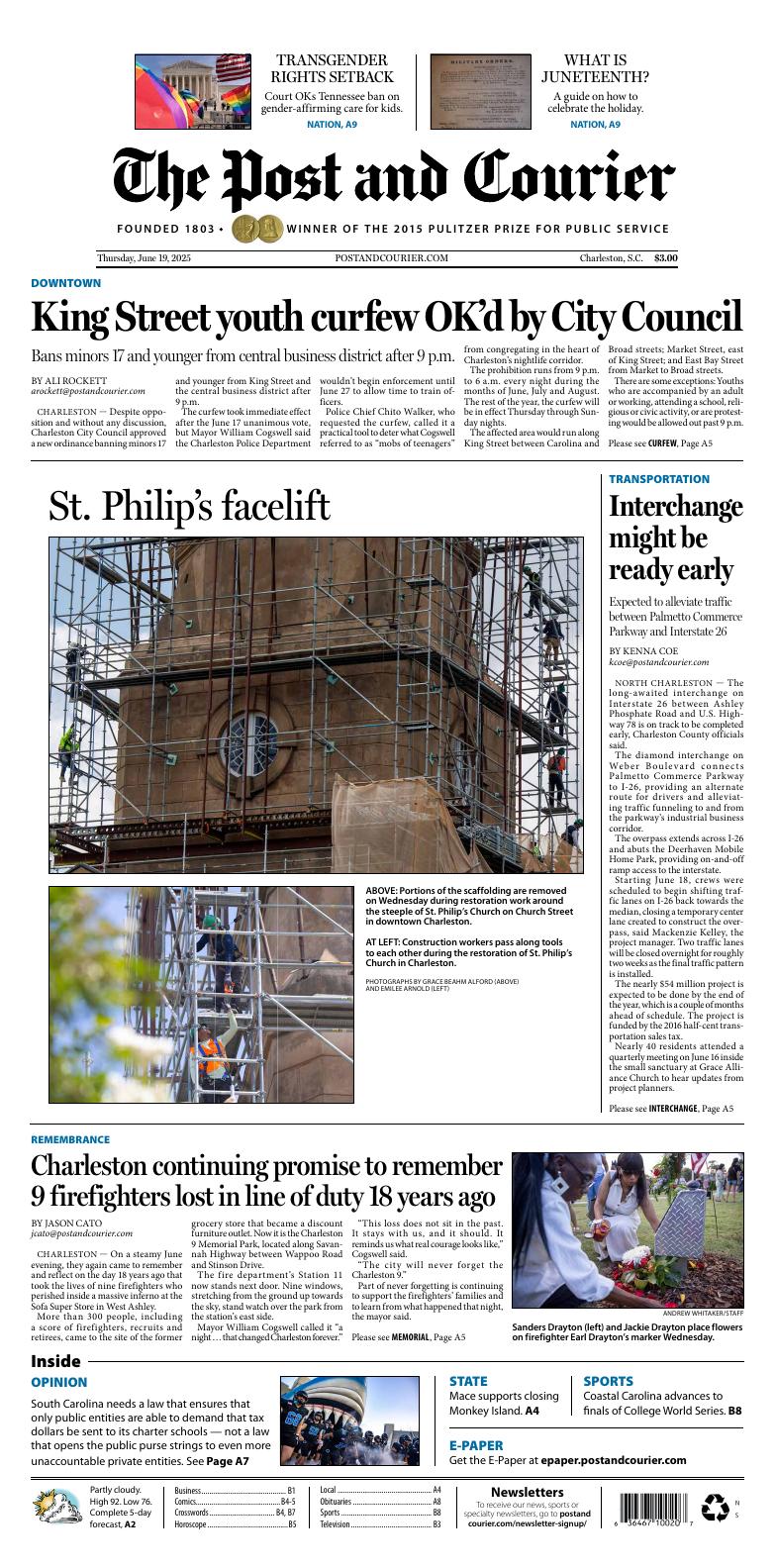 Page A1 | E‑Paper – The Post and Courier | Full Digital SC’s Top Newspaper