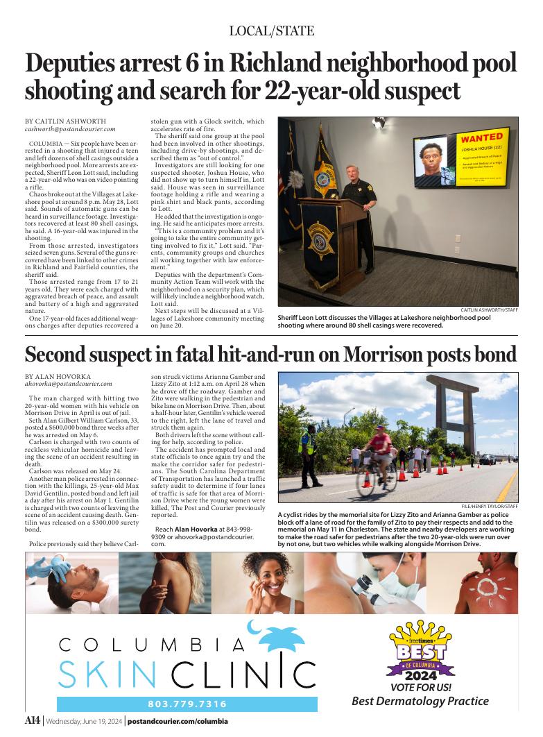 Page A14 | Free Times E-Edition or E-Paper | postandcourier.com