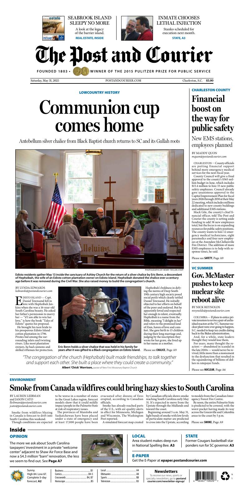 Page A1 | E‑Paper – The Post and Courier | Full Digital SC’s Top Newspaper