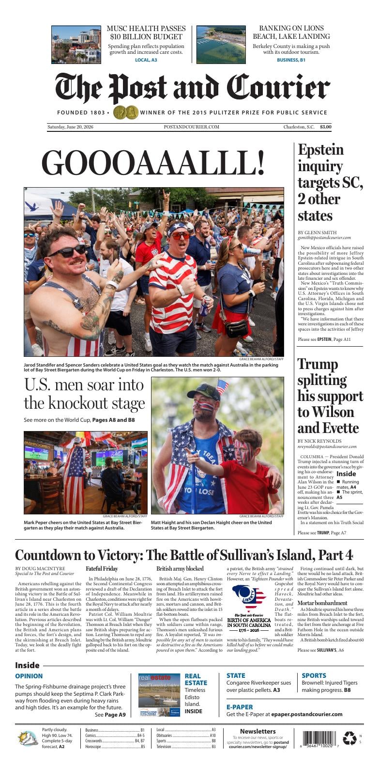 Page A1 | E‑Paper – The Post and Courier | Full Digital SC’s Top Newspaper