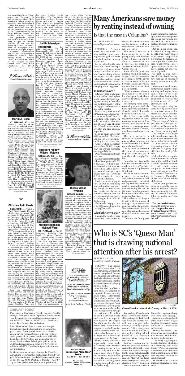 Page A9 | E‑Paper – The Post and Courier | Full Digital SC’s Top Newspaper