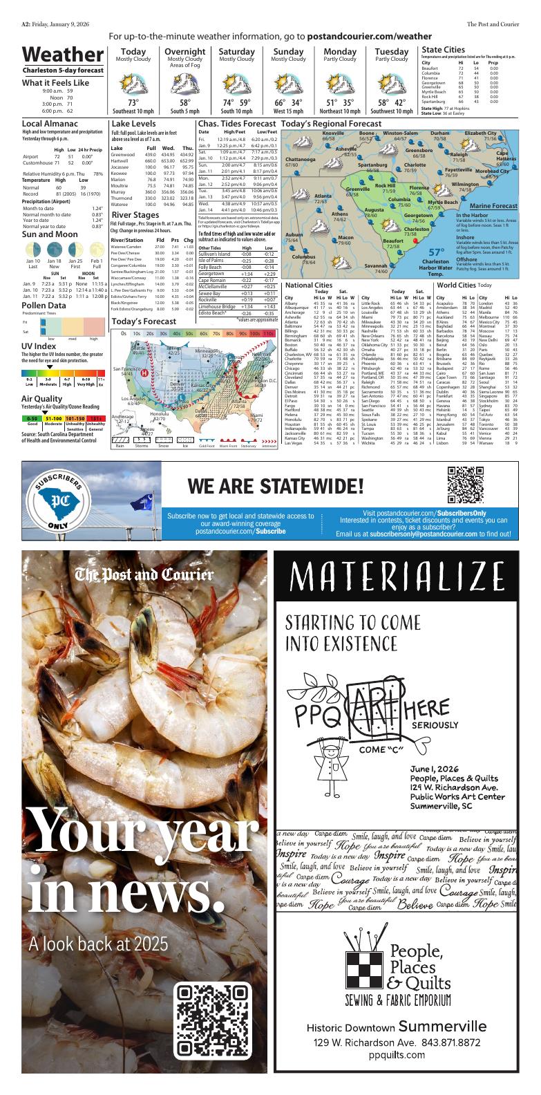 Page A2 | E‑Paper – The Post and Courier | Full Digital SC’s Top Newspaper