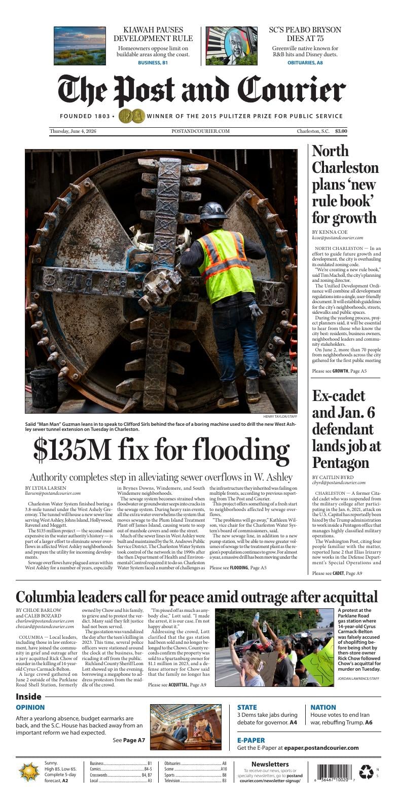 Page A1 | E‑Paper – The Post and Courier | Full Digital SC’s Top Newspaper