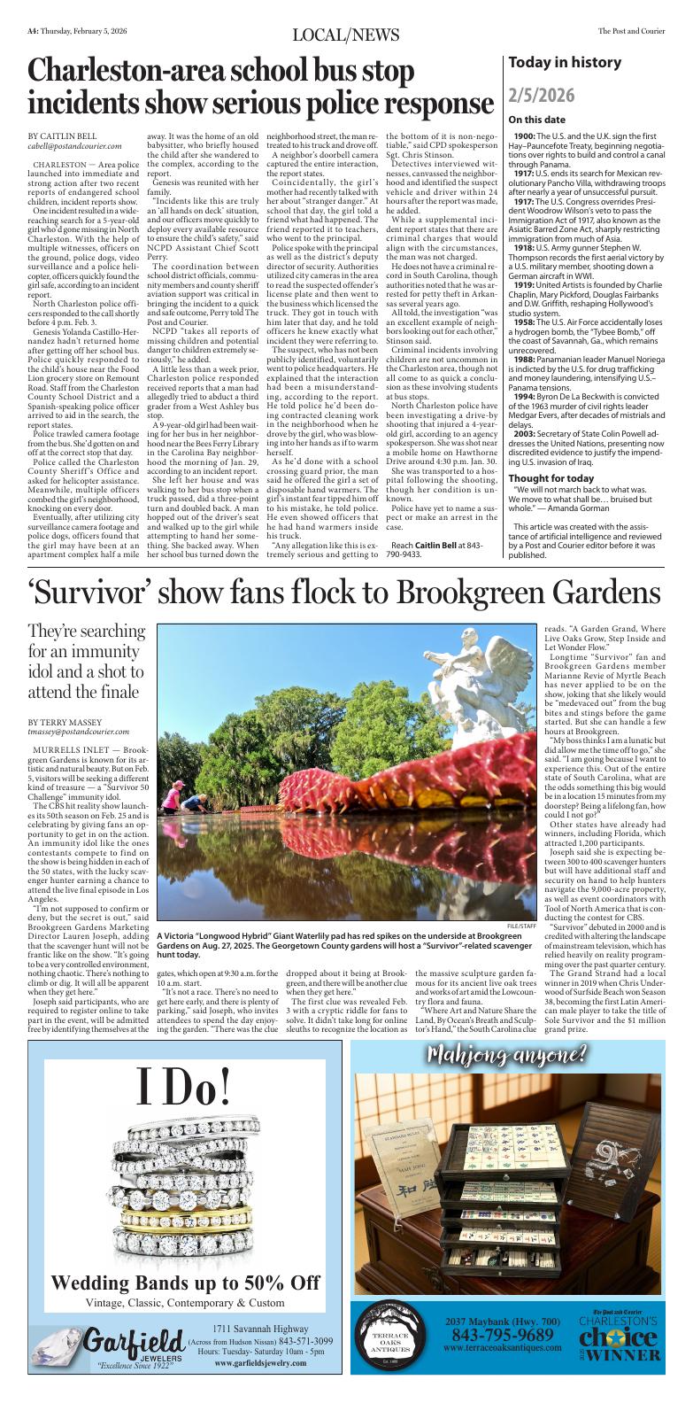 Page A4 | E‑Paper – The Post and Courier | Full Digital SC’s Top Newspaper