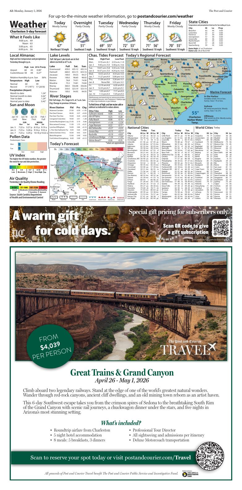 Page A2 | E‑Paper – The Post and Courier | Full Digital SC’s Top Newspaper