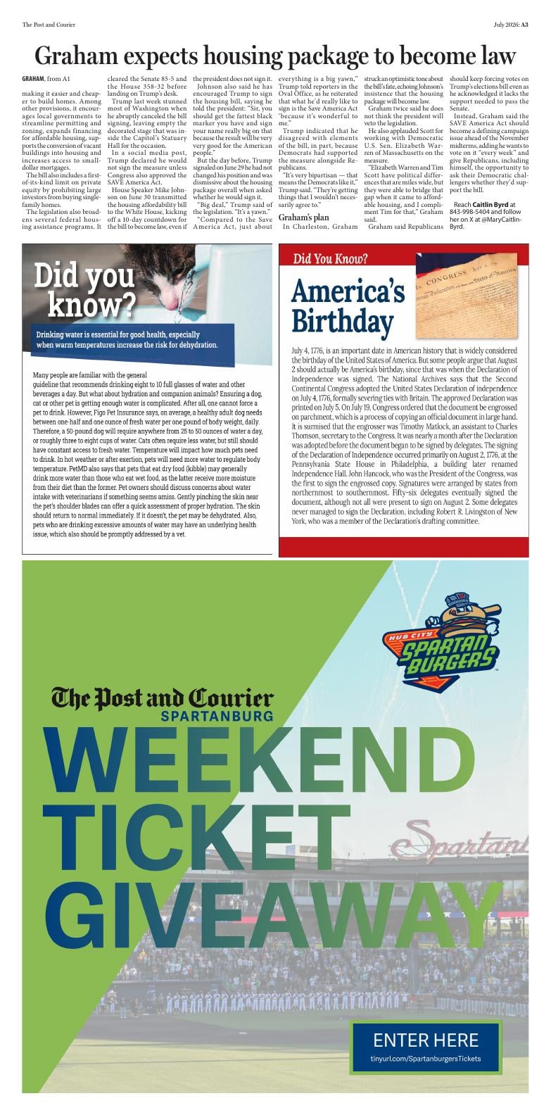 Page A3 | The Post and Courier Spartanburg E-Paper
