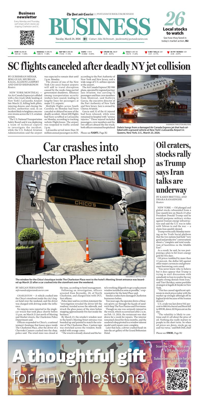 Page B1 | E‑Paper – The Post and Courier | Full Digital SC’s Top Newspaper
