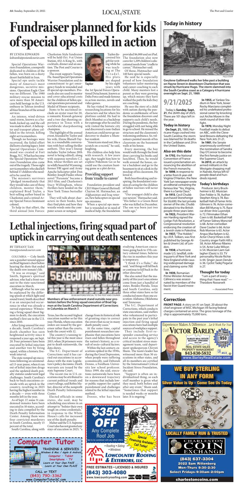 Page A4 | E‑Paper – The Post and Courier | Full Digital SC’s Top Newspaper