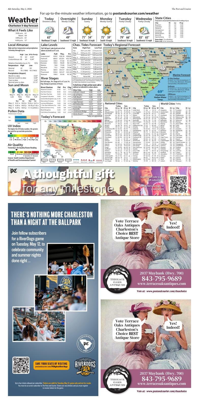 Page A2 | E‑Paper – The Post and Courier | Full Digital SC’s Top Newspaper