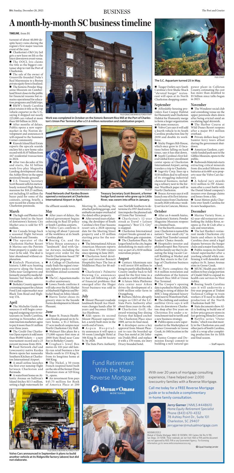 Page B4 | E‑Paper – The Post and Courier | Full Digital SC’s Top Newspaper