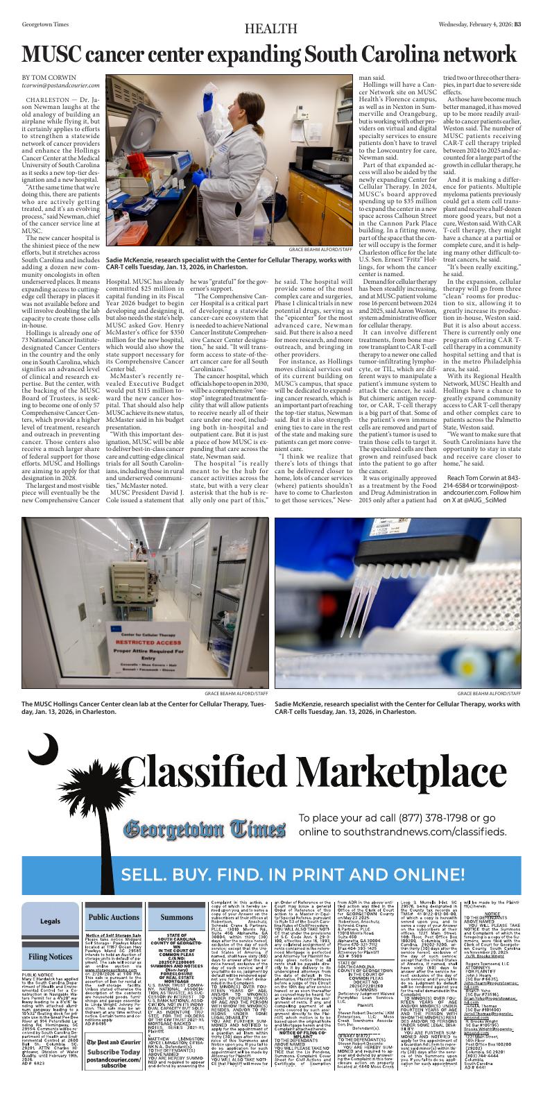 Page B3 | The Georgetown Times E-Edition or E-Paper