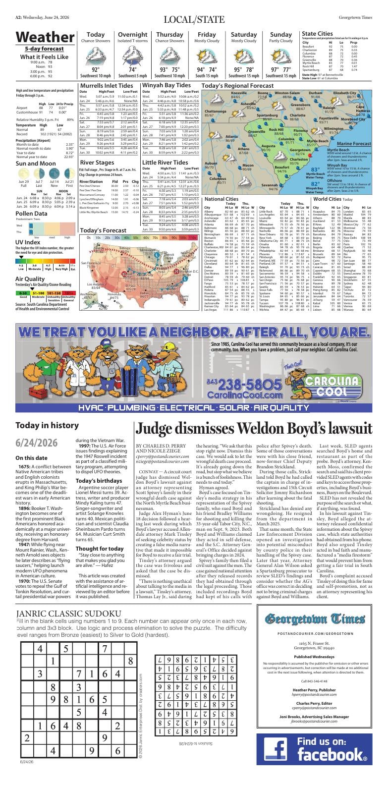 Page A2 | The Georgetown Times E-Edition or E-Paper