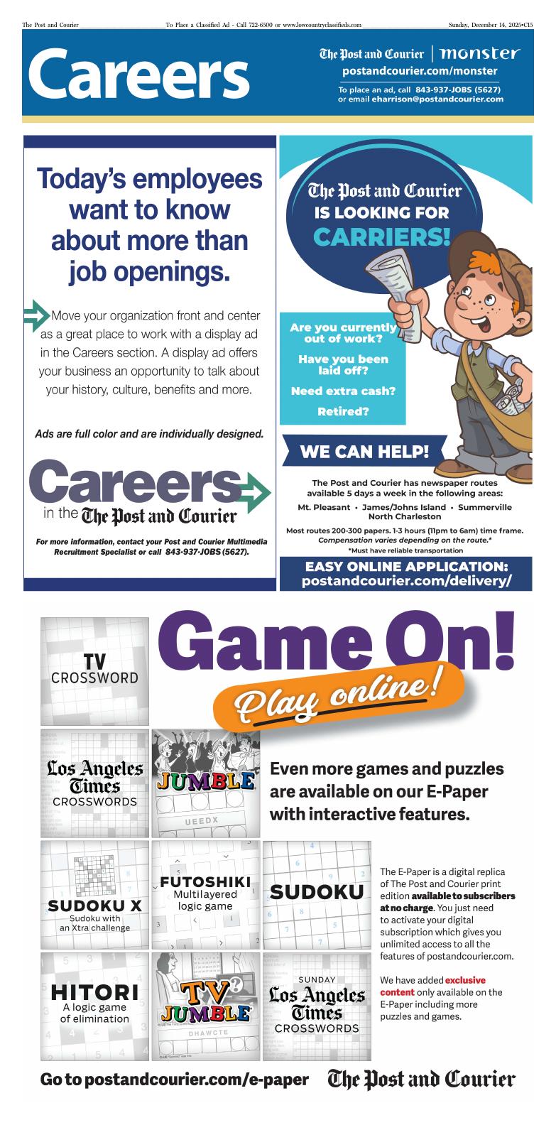 Page K1 | E‑Paper – The Post and Courier | Full Digital SC’s Top Newspaper