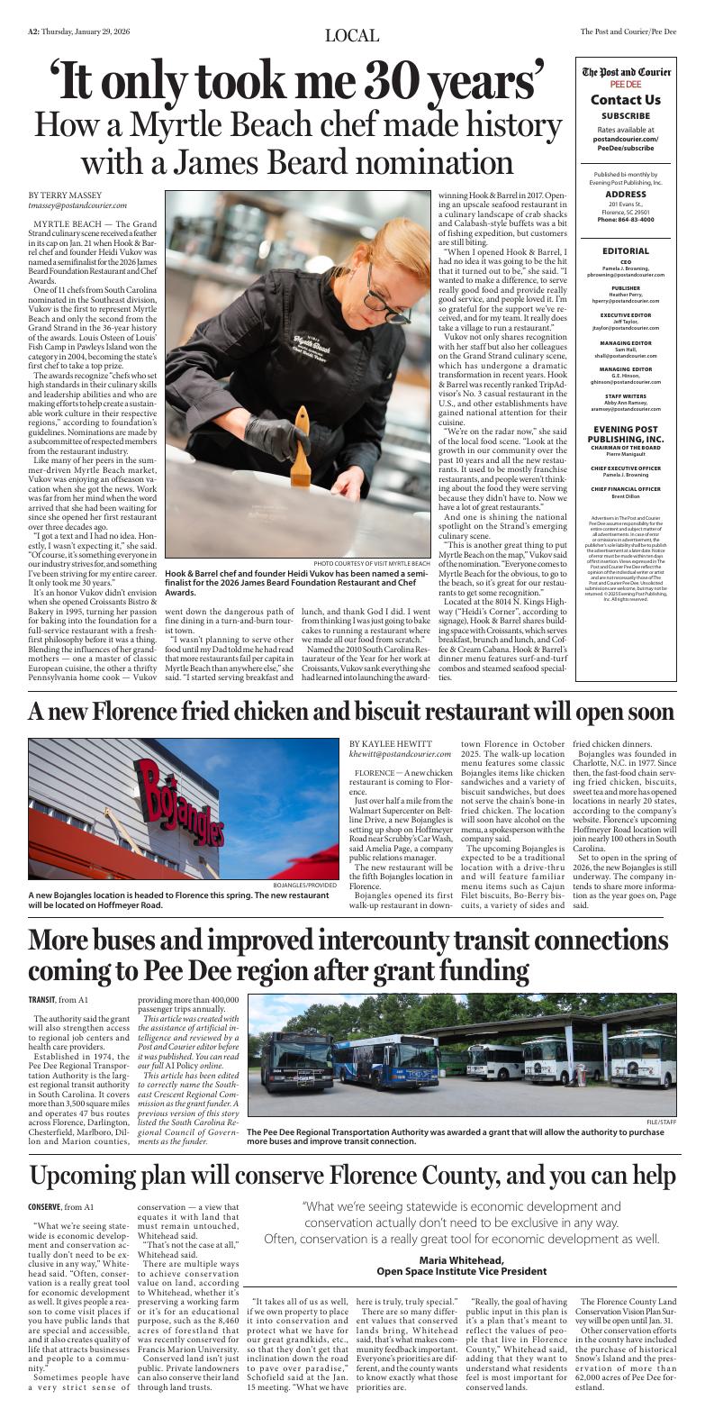 Page A2 | The Post and Courier Pee Dee E-Paper