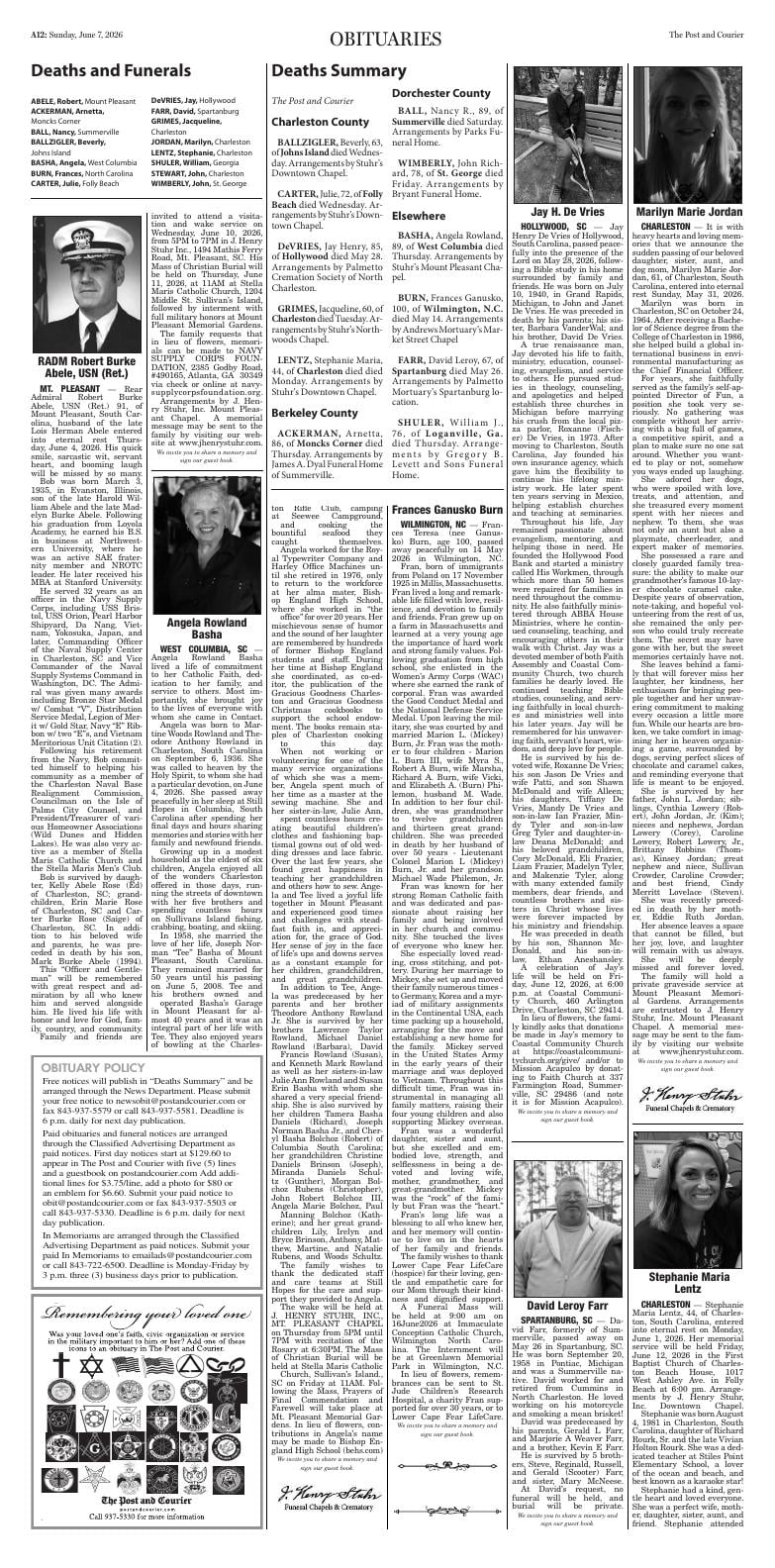 Page A12 | E‑Paper – The Post and Courier | Full Digital SC’s Top Newspaper