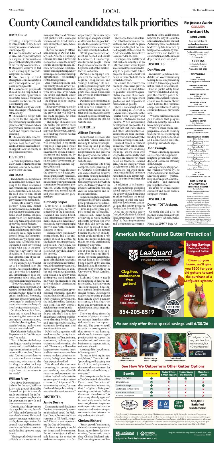 Page A2 | Post and Courier Columbia E-Paper