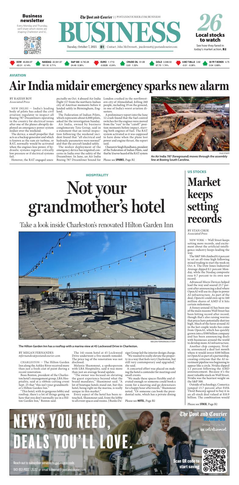 Page B1 | E‑Paper – The Post and Courier | Full Digital SC’s Top Newspaper