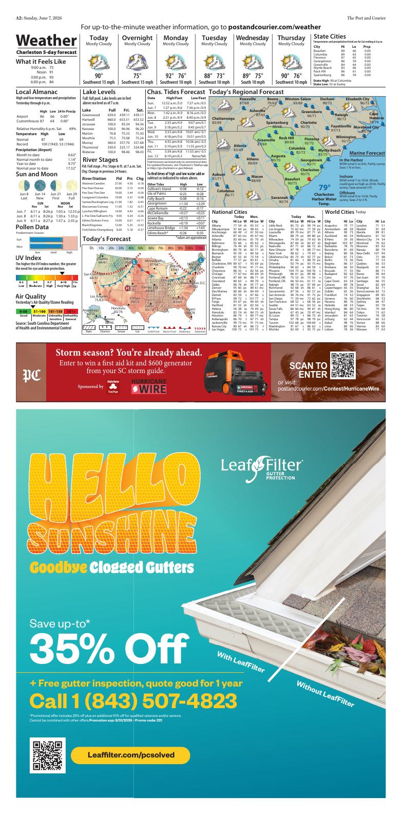 Page A2 | E‑Paper – The Post and Courier | Full Digital SC’s Top Newspaper