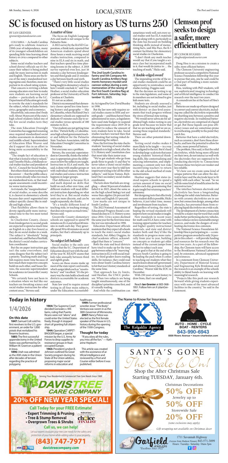 Page A4 | E‑Paper – The Post and Courier | Full Digital SC’s Top Newspaper