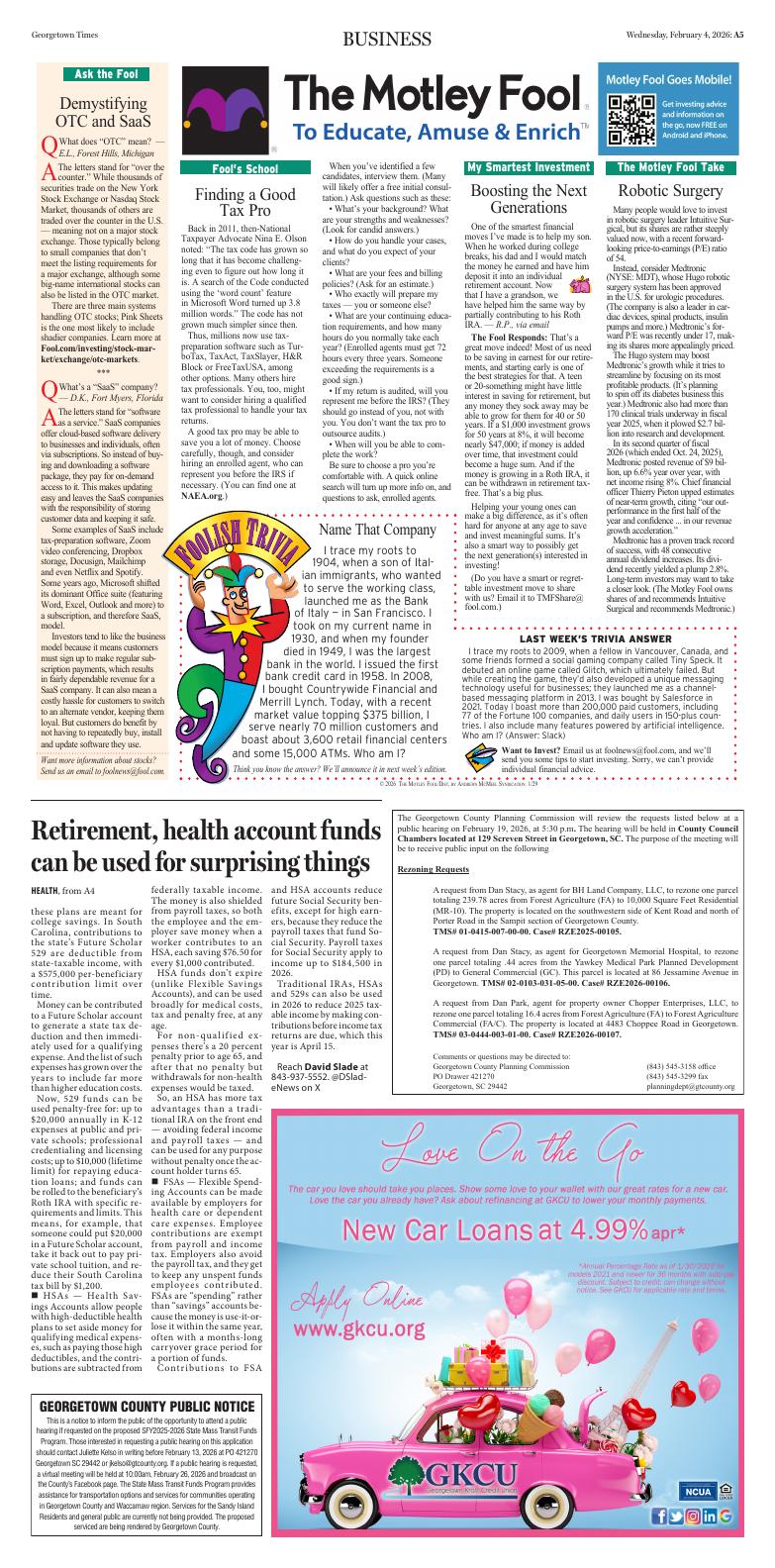 Page A5 | The Georgetown Times E-Edition or E-Paper