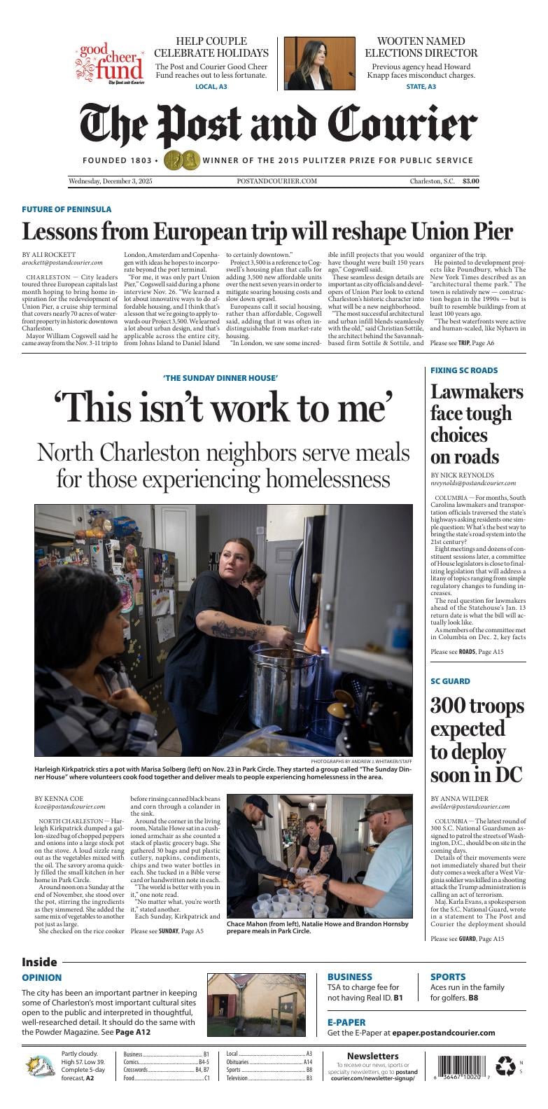 Page A1 | E‑Paper – The Post and Courier | Full Digital SC’s Top Newspaper