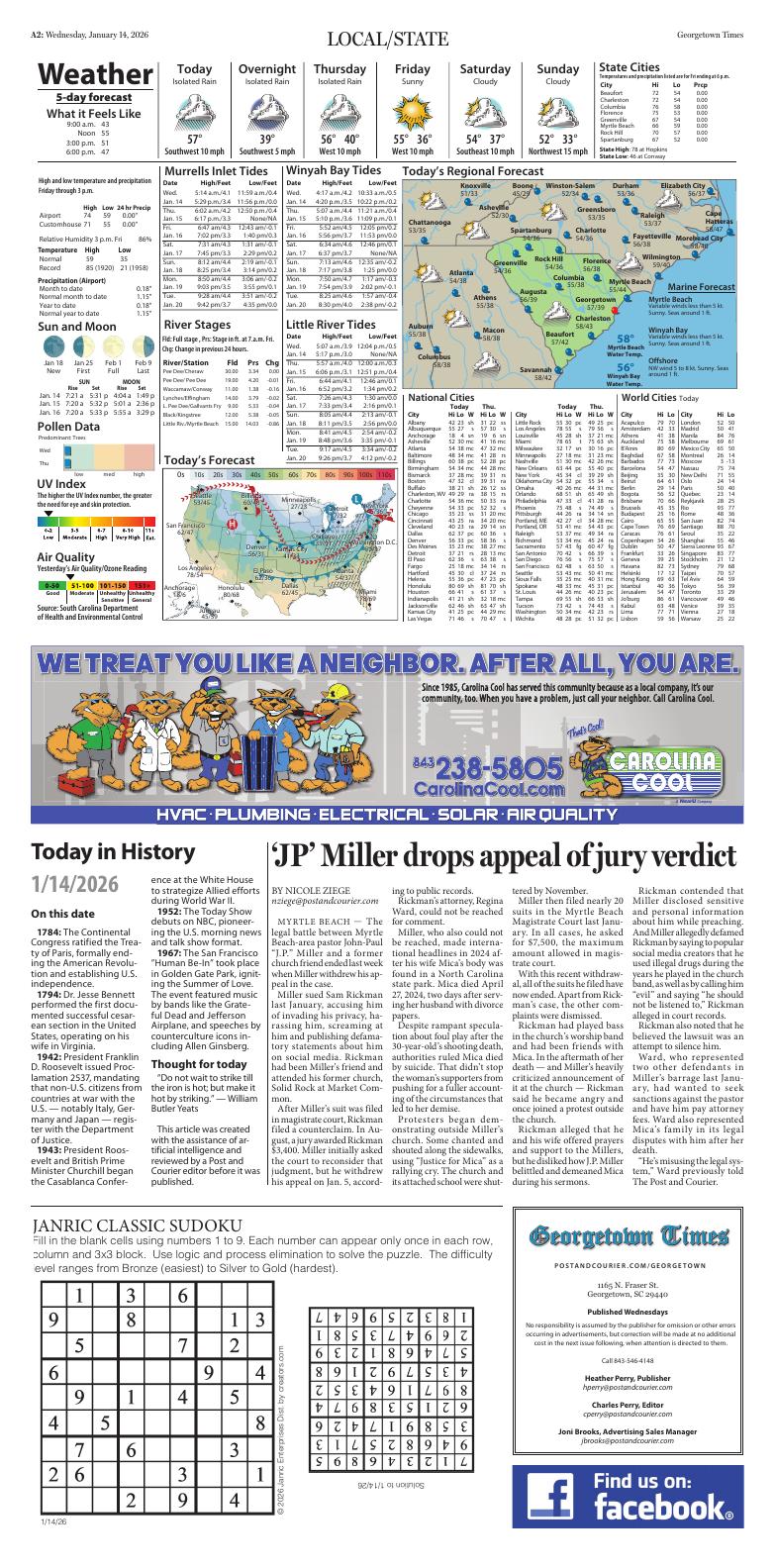 Page A2 | The Georgetown Times E-Edition or E-Paper