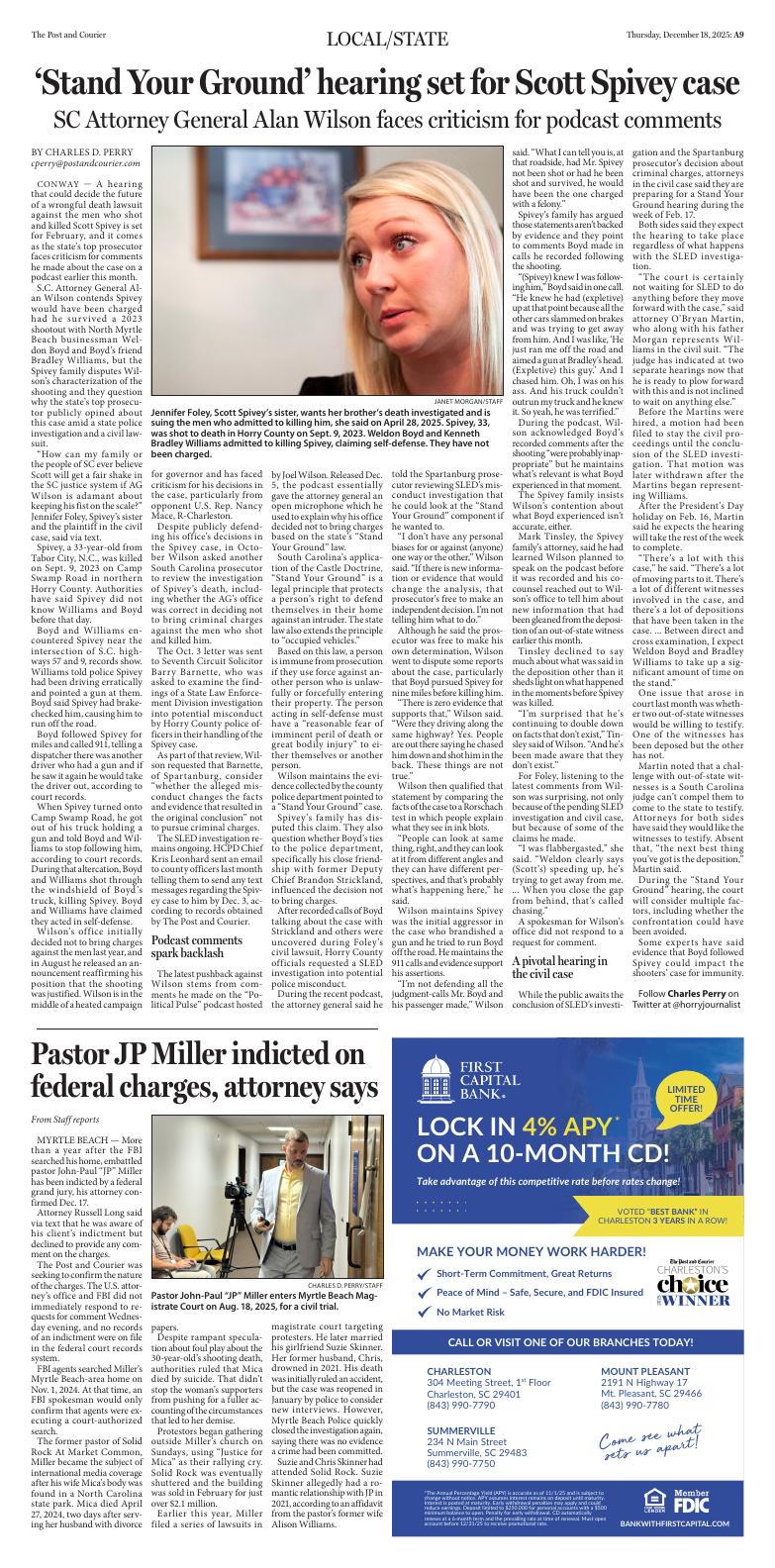 Page A9 | E‑Paper – The Post and Courier | Full Digital SC’s Top Newspaper