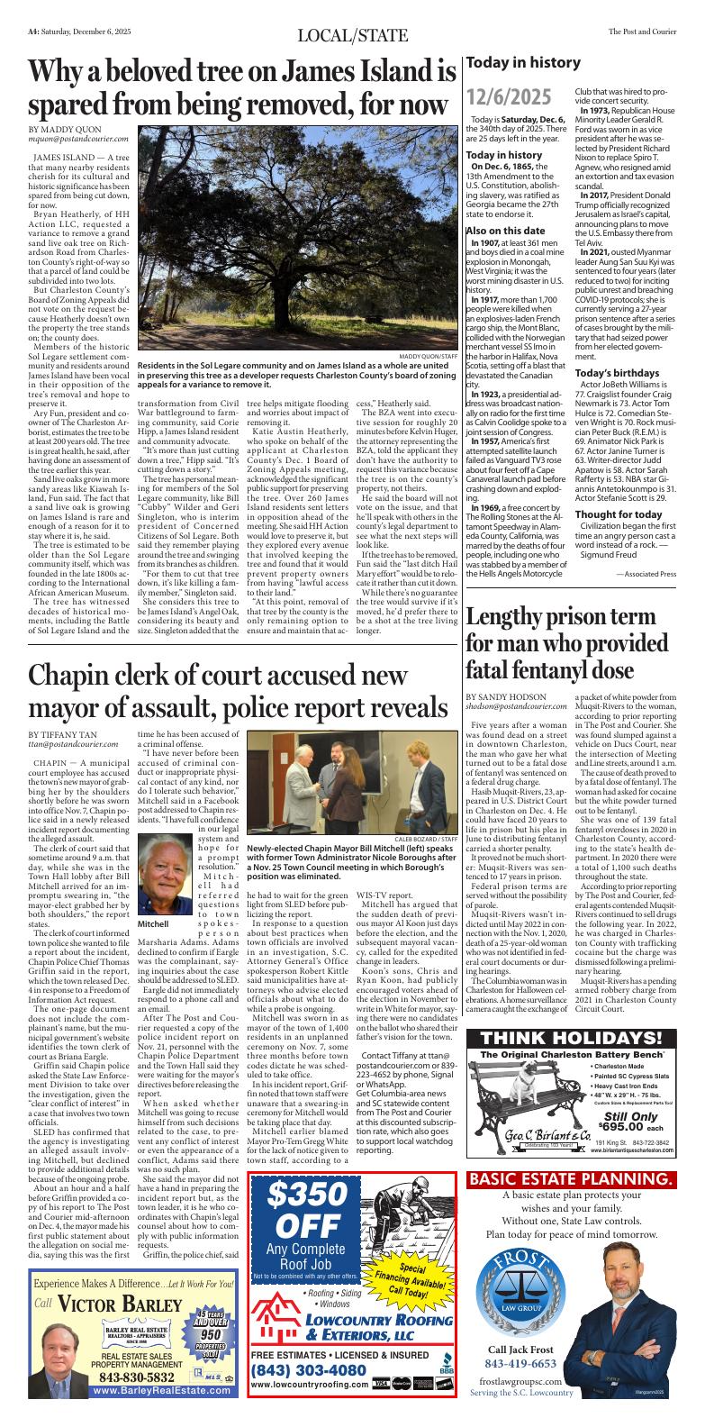 Page A4 | E‑Paper – The Post and Courier | Full Digital SC’s Top Newspaper