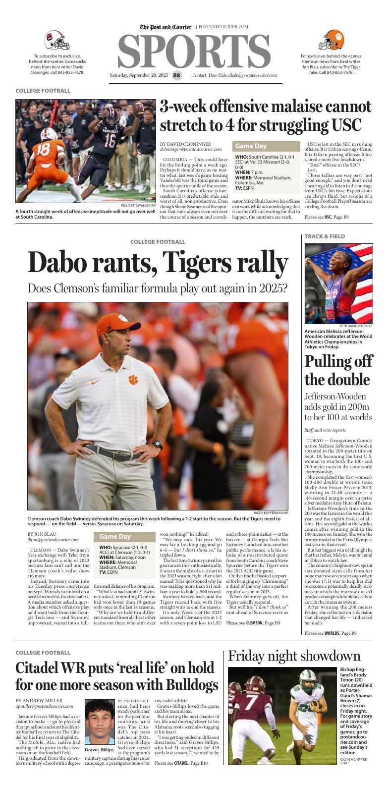 Page B8 | E‑Paper – The Post and Courier | Full Digital SC’s Top Newspaper