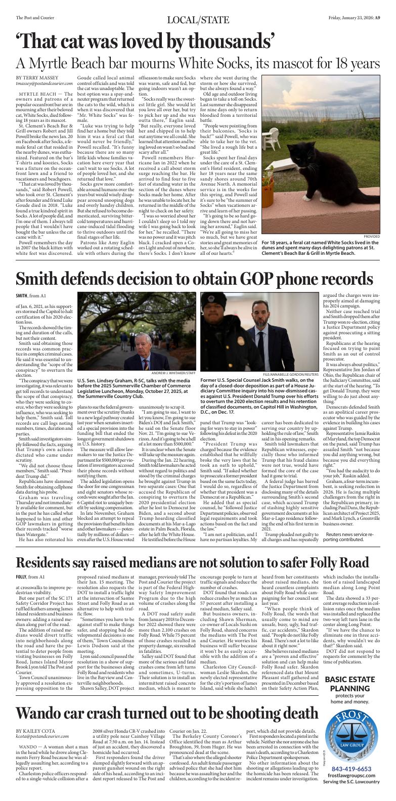 Page A9 | E‑Paper – The Post and Courier | Full Digital SC’s Top Newspaper