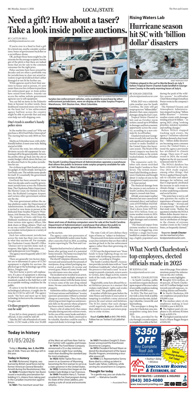 Page A4 | E‑Paper – The Post and Courier | Full Digital SC’s Top Newspaper