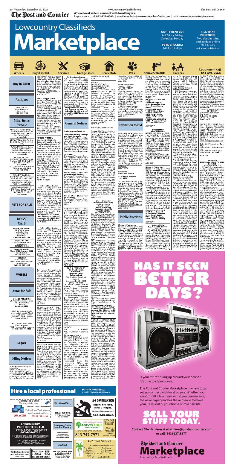 AD1 | E‑Paper – The Post and Courier | Full Digital SC’s Top Newspaper