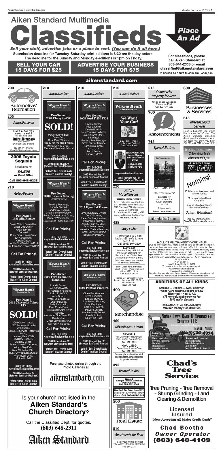 Page A11 | Aiken Standard ePaper