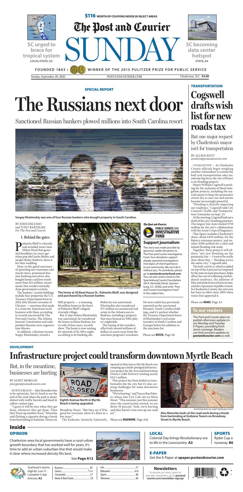 Page A1 | E‑Paper – The Post and Courier | Full Digital SC’s Top Newspaper