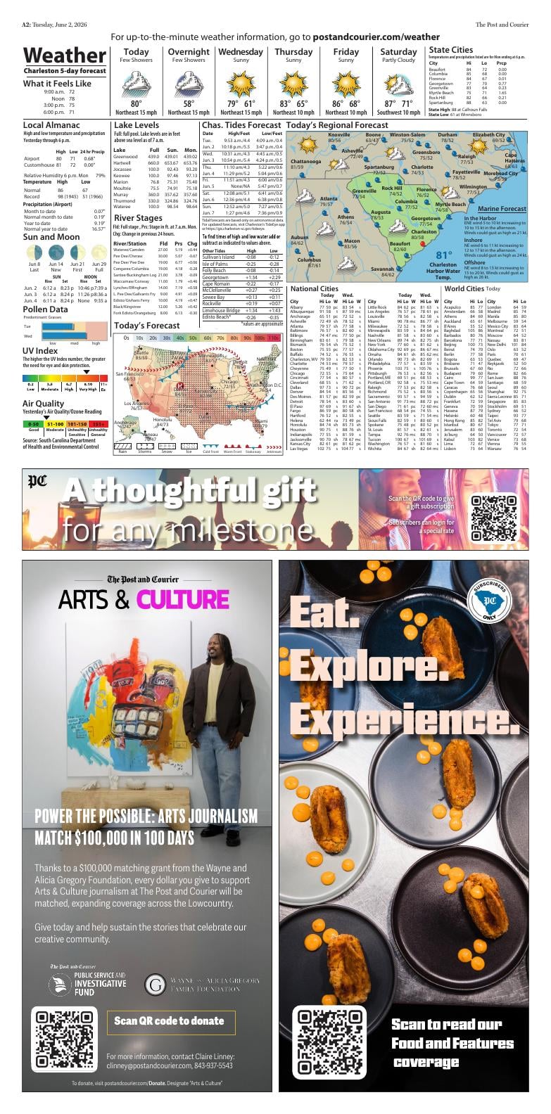 Page A2 | E‑Paper – The Post and Courier | Full Digital SC’s Top Newspaper
