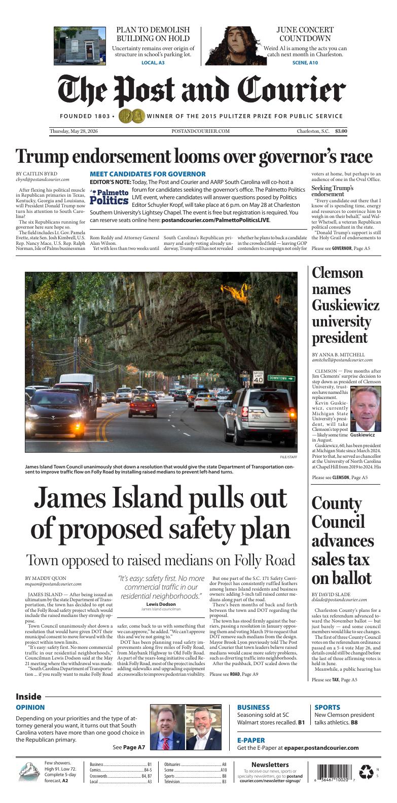 Page A1 | E‑Paper – The Post and Courier | Full Digital SC’s Top Newspaper