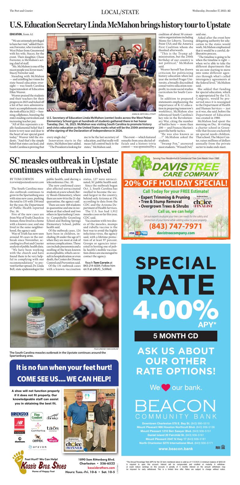 Page A5 | E‑Paper – The Post and Courier | Full Digital SC’s Top Newspaper