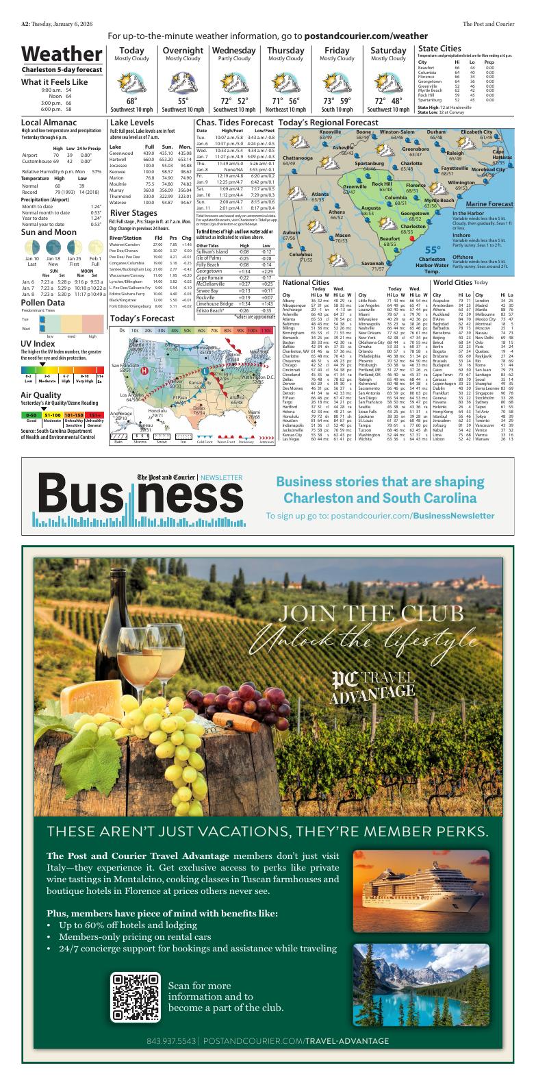 Page A2 | E‑Paper – The Post and Courier | Full Digital SC’s Top Newspaper