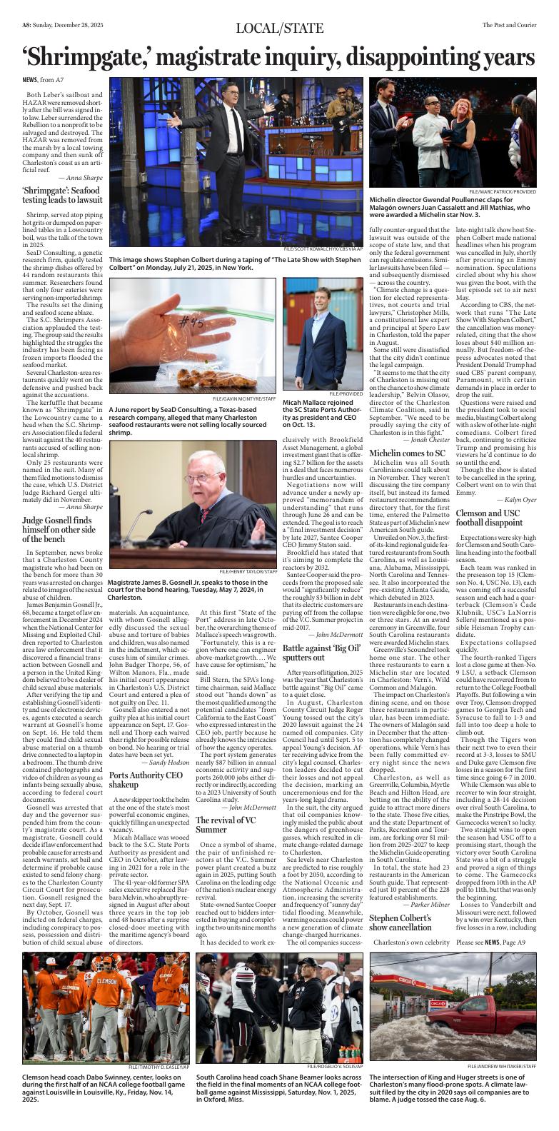 Page A8 | E‑Paper – The Post and Courier | Full Digital SC’s Top Newspaper