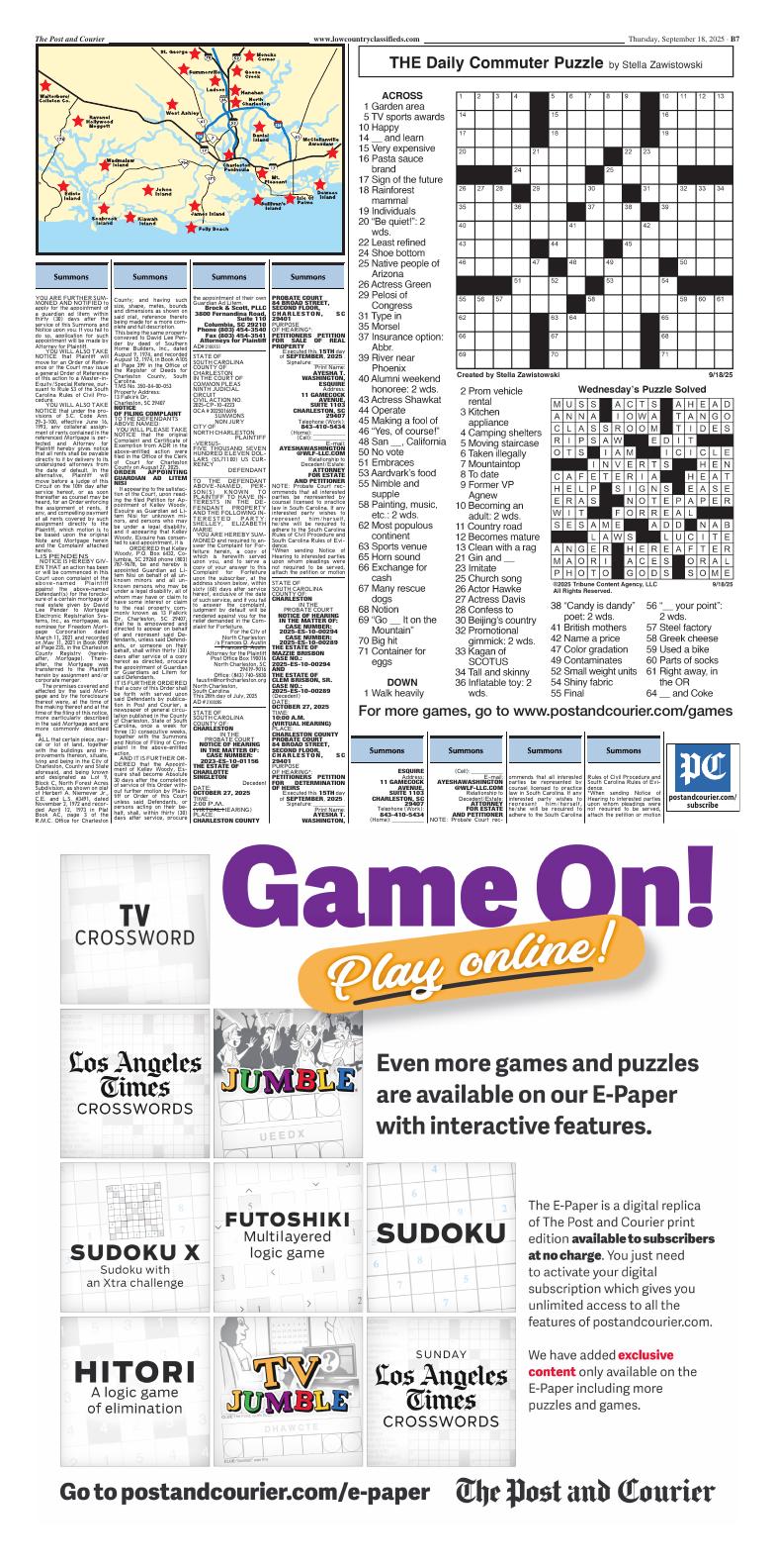 Page B7 | E‑Paper – The Post and Courier | Full Digital SC’s Top Newspaper