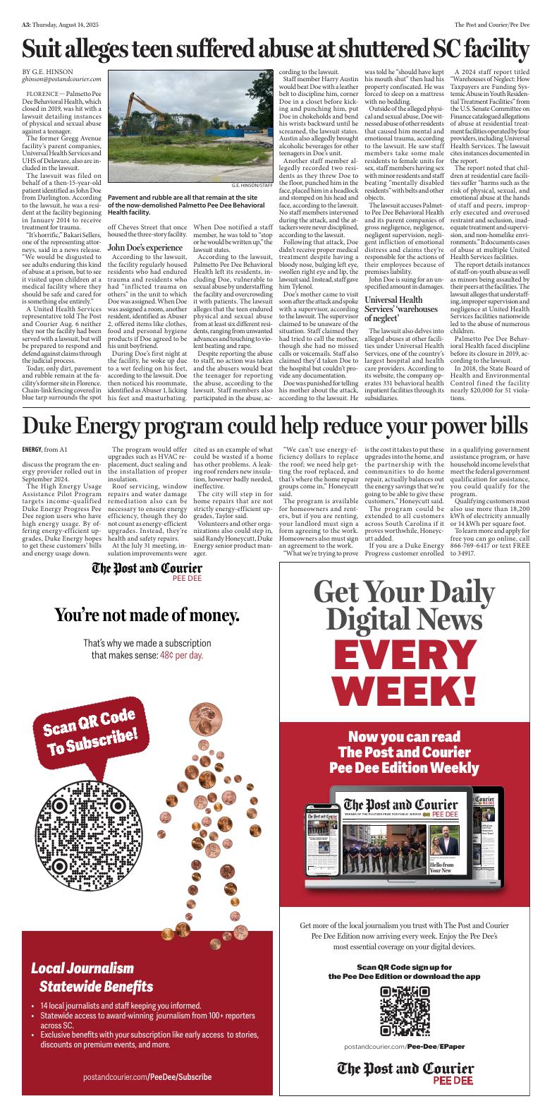 Page A11 | The Post and Courier Pee Dee E-Paper