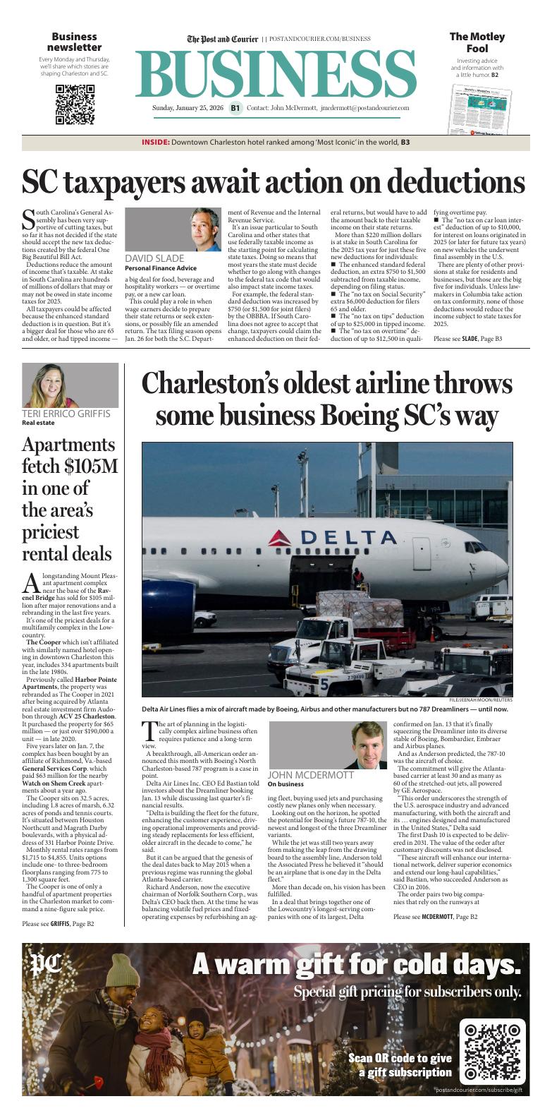 Page B1 | E‑Paper – The Post and Courier | Full Digital SC’s Top Newspaper