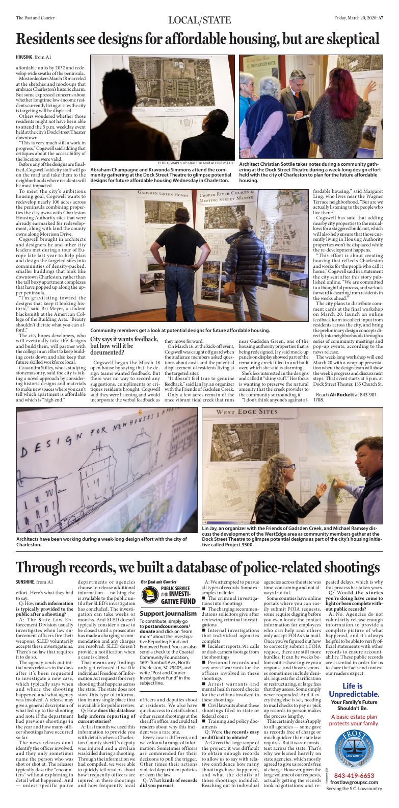 Page A7 | E‑Paper – The Post and Courier | Full Digital SC’s Top Newspaper