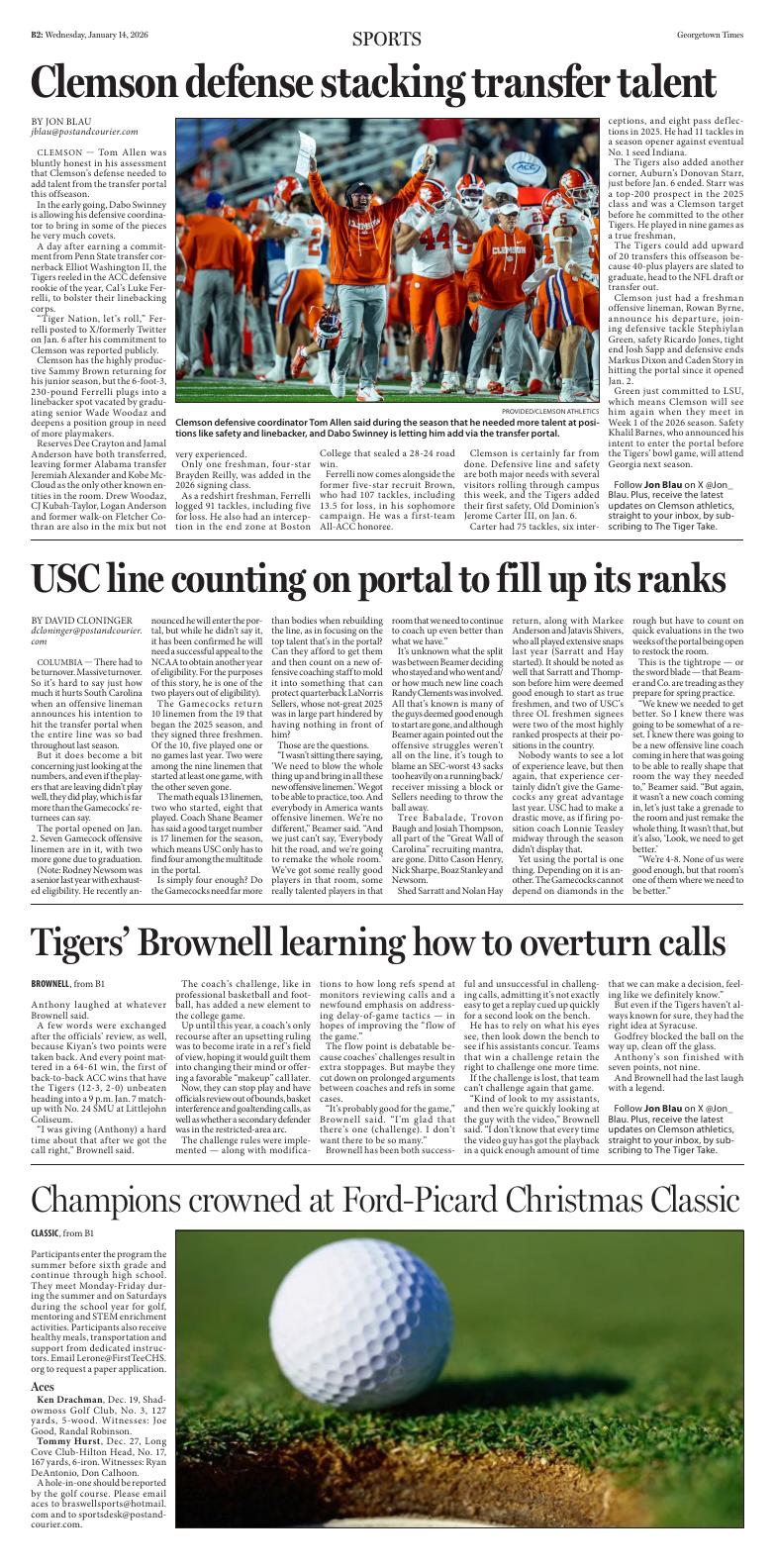 Page B3 | The Georgetown Times E-Edition or E-Paper