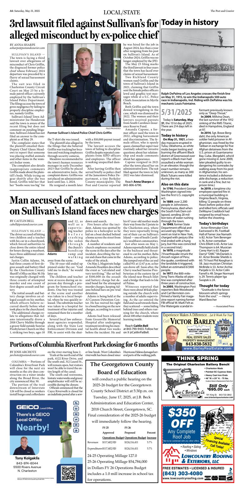 Page A4 | E‑Paper – The Post and Courier | Full Digital SC’s Top Newspaper